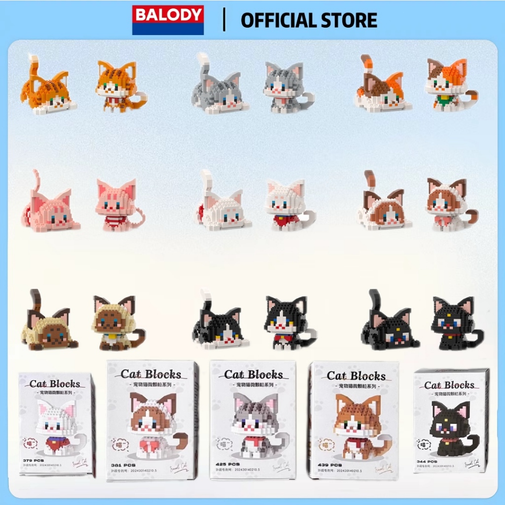 Jual BALODY 3D Model Anak Anjing DIY Cat Building Bricks Block Susun ...