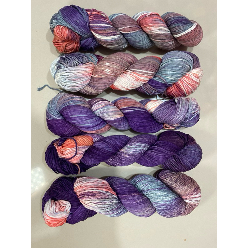 Jual BENANG RAJUT SOFT COMBED COTTON YARN KATUN LEMBUT RAINBOW YARN ...