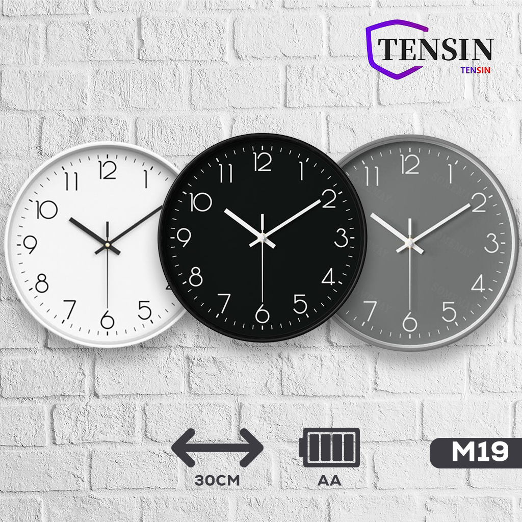 Jual TENSIN Jam Dinding M19/ Jam dinding aesthetic diameter 30 cm/ Jam ...
