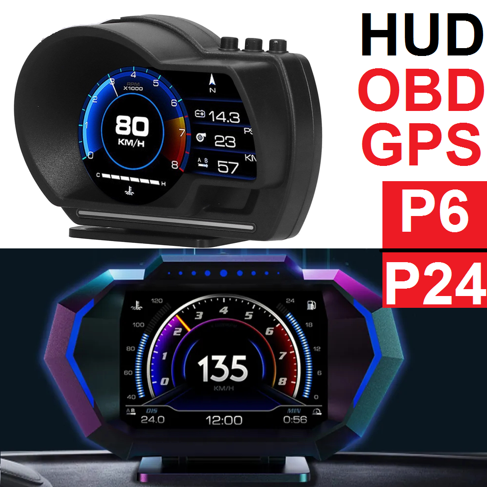 Jual Head Up Display HUD P6 P24 Smart Gauge Dual Chip OBD GPS ECU DTC ...