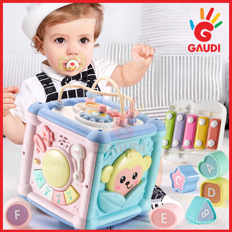Jual 【Gaudi】Bayi Mainan Edukasi Anak Activity Cube Box Mainan Edukasi ...