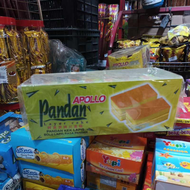 Jual Bolu apollo rasa pandan isi 24 pcs exp 2026 | Shopee Indonesia