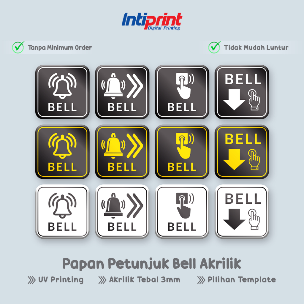 Jual Papan Petunjuk Bell Akrilik / Acrylic Sign Signage Bell / Tanda ...