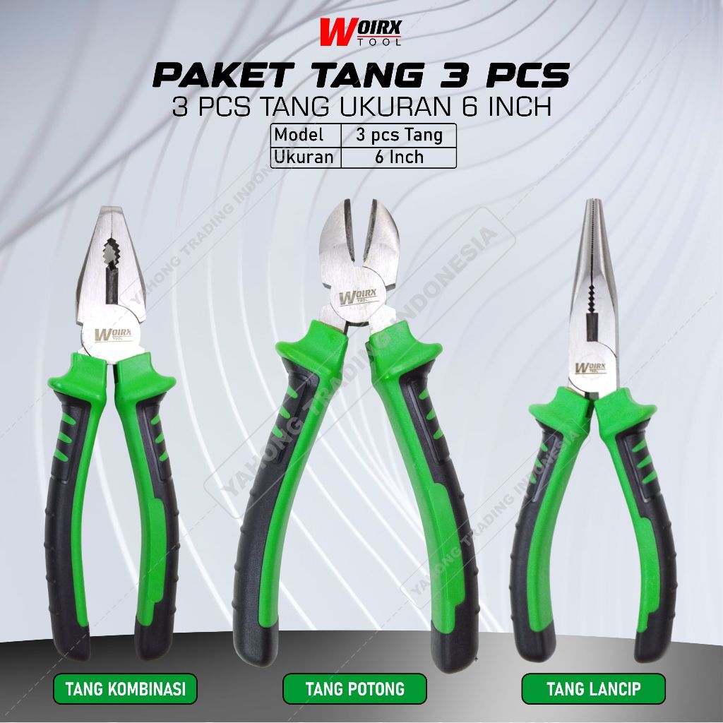 Jual Tang Set 3pcs Paket Tang 6" 3 Pcs Kombinasi Potong Lancip | Shopee ...