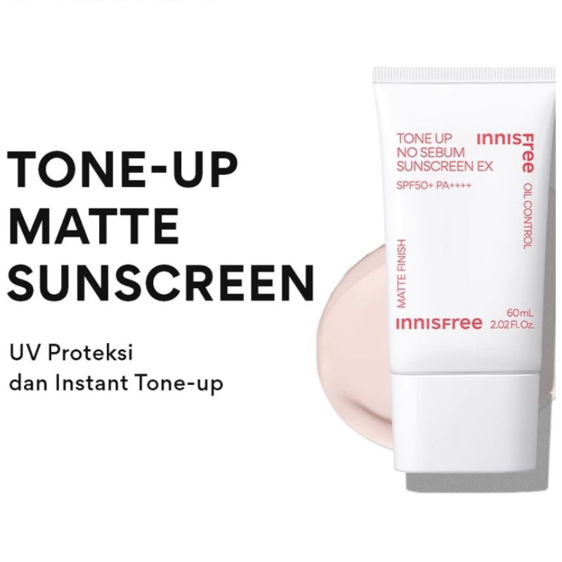Jual innisfree tone up no sebum sunscreen EX spf50+ pa++++ | Shopee Indonesia