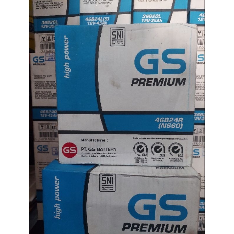 Jual AKI BATERAI MOBIL BASAH GS ASTRA NS60/46B24R 12V 45AH AVANZA RUSH TERIOS XENIA | Shopee ...