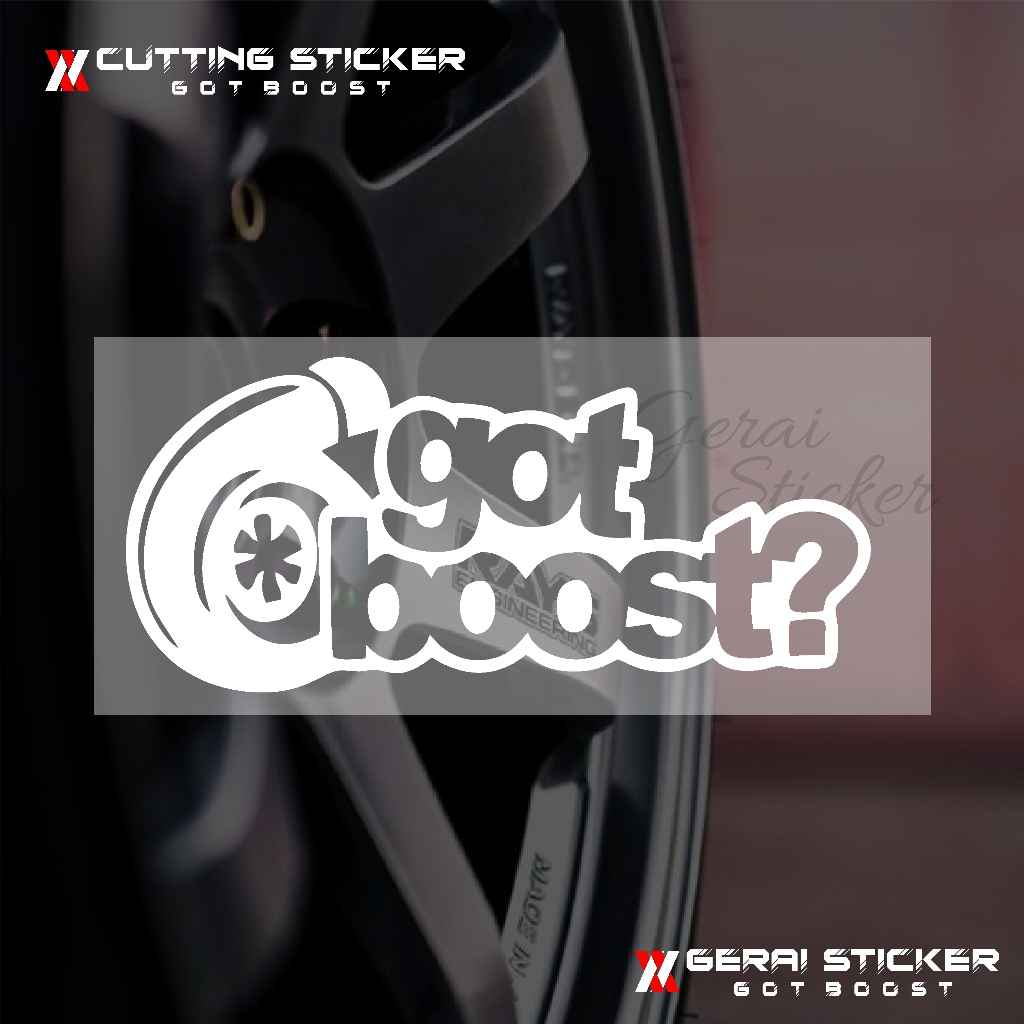 Jual stiker kaca mobil GOT BOOST stiker kaca belakang mobil all mobil ...