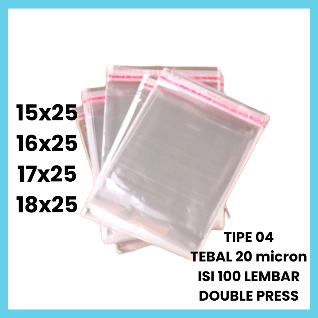 Jual Plastik OPP 04 Seal 20 Micron Kerudung Krudung Scarf Hijab Isi 100 ...