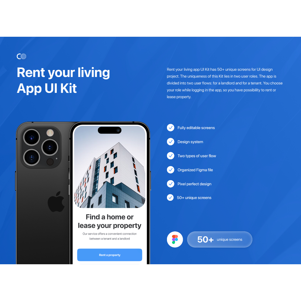 Jual Template Figma - Template Application - Rent Your Living App UI ...