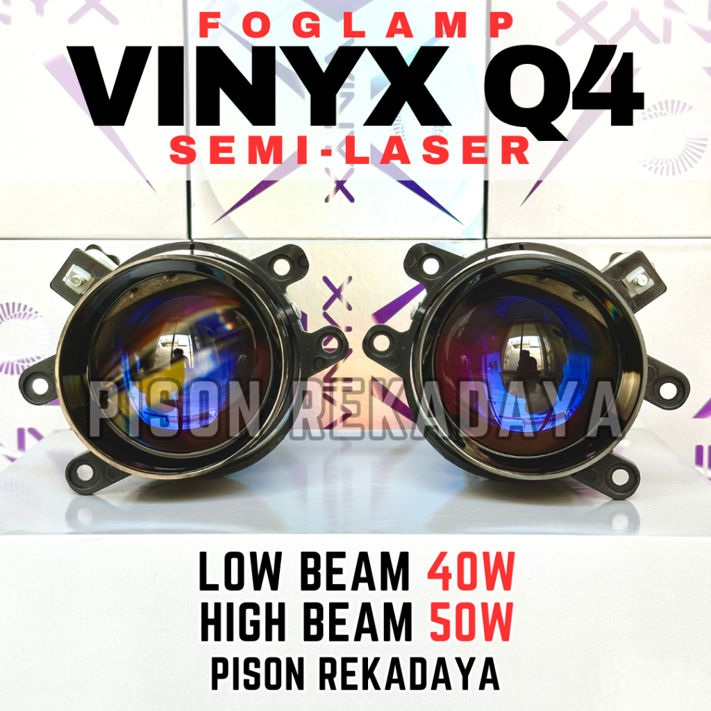 Jual Foglamp Projector BILED Q4 Semi Laser VINYX Q4 LED Lampu Kabut Q8 ...