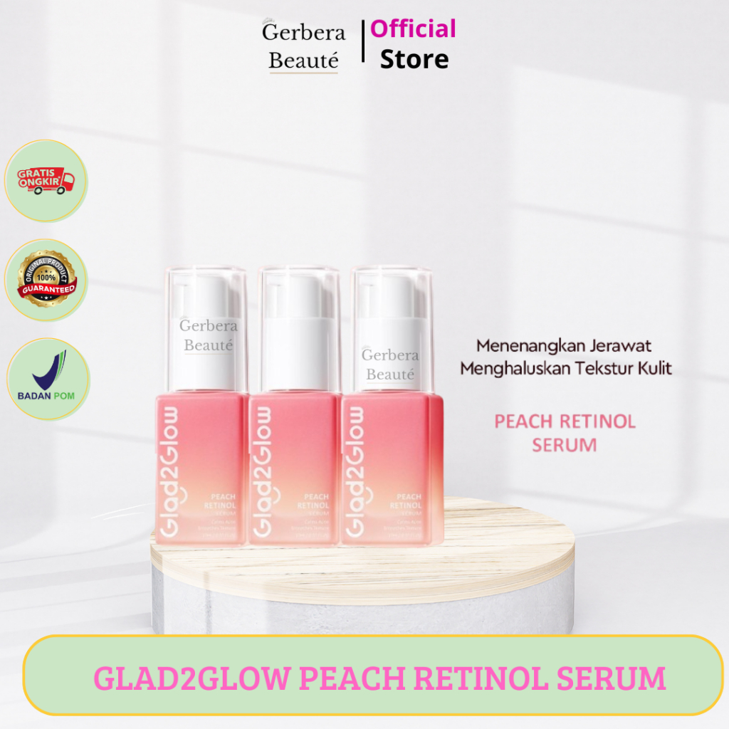 Jual GB Glad2Glow Peach Retinol Serum 17 ml - Serum Retinol G2G ...