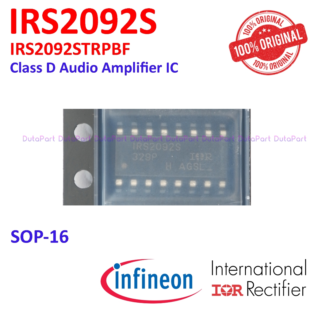 Jual IRS2092S IRS2092STRPBF ORIGINAL INFINEON Class D Audio Amplifier ...
