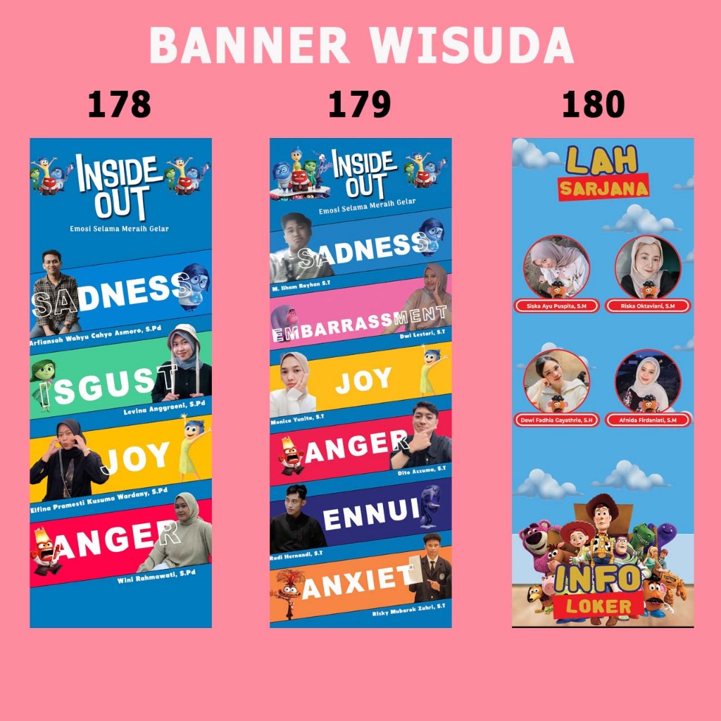 Jual Cetak Banner wisuda Kekinian lucu Free Design | Shopee Indonesia