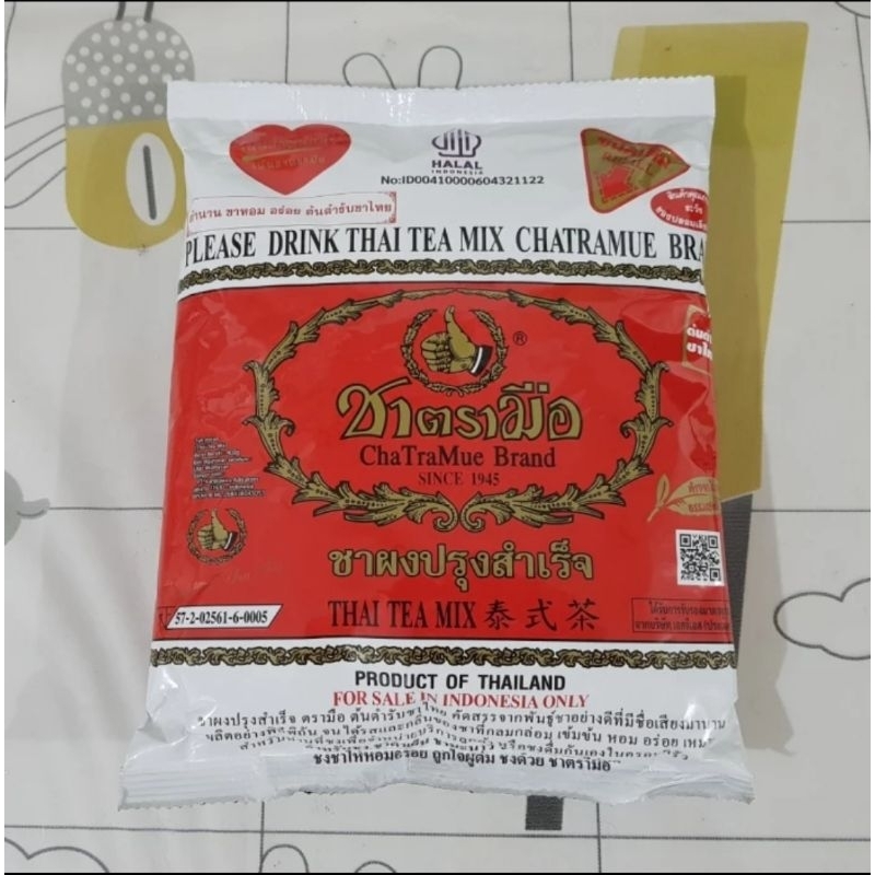 Jual Teh Thailand Thai Tea Mix Chatramue Brand Halal 400gr | Shopee ...