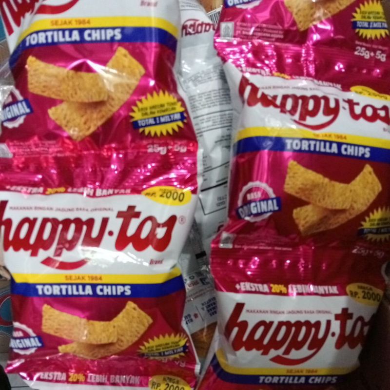 Jual HAPPYTOS renceng 2000 isi lbh banyak 25g+5g isi 10bks/rtg | Shopee ...