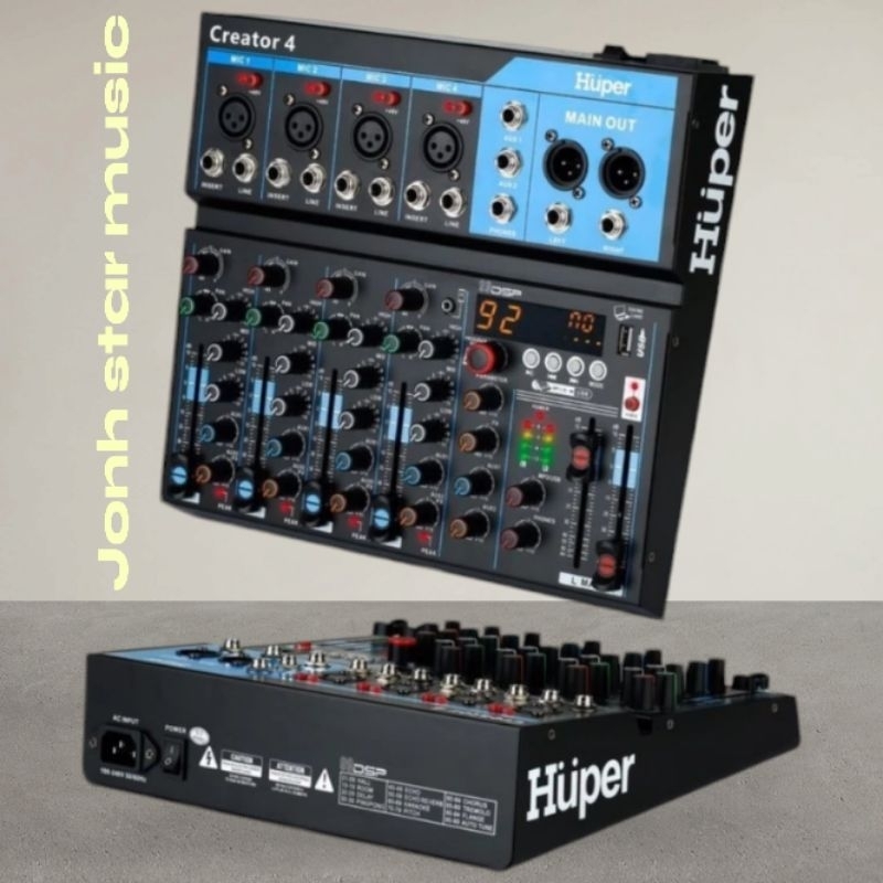 Jual HUPER MIXER AUDIO CREATOR 4/MIXER HUPER CREATOR 4 NEW KEY LOCK ...
