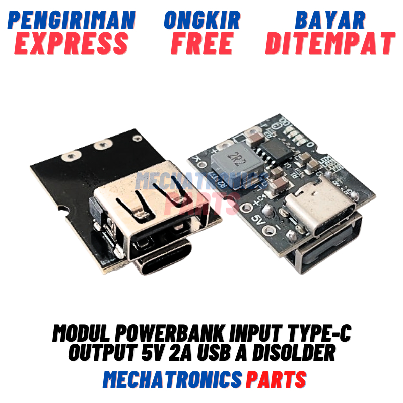 Jual Modul Powerbank Input Type-C Output 5V 2A USB A Disolder Baterai ...