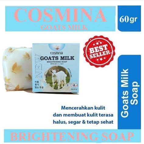 Jual COSMINA GOATS MILK BRIGHTENING SOAP 60G | Shopee Indonesia