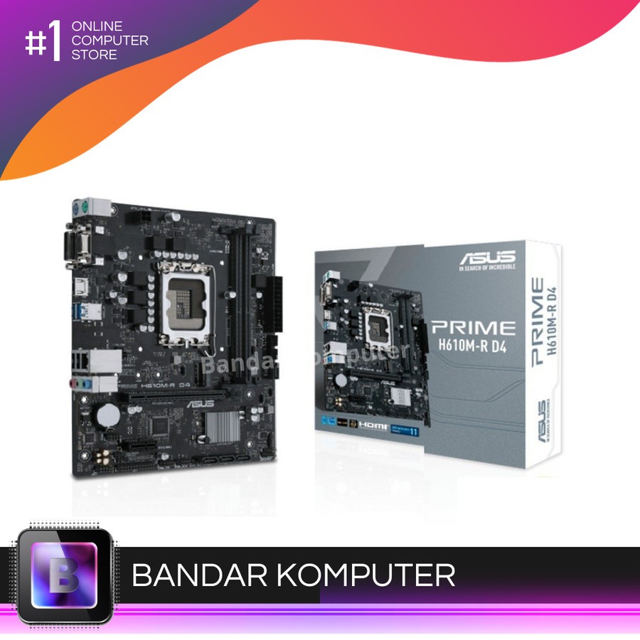 Jual MOTHERBOARD ASUS PRIME H610M-R D4 (Intel LGA 1700) | Shopee Indonesia