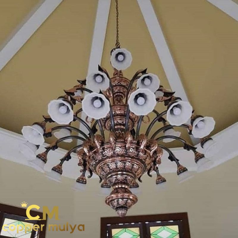 Jual Lampu Robyong Tembaga - Lampu gantung- Lampu joglo Tembaga ...