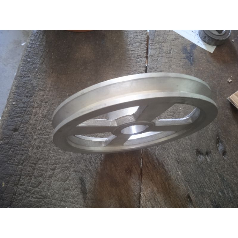Jual pulley alumunium A1 6 inch AS 1inch pulley | Shopee Indonesia