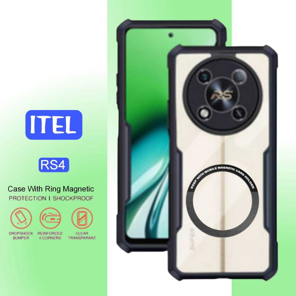 Jual Casing ITEL RS4 MAGSAFE Bumper Magnetic Armor Fuze Transparan Clear Armor Softcase | Shopee ...