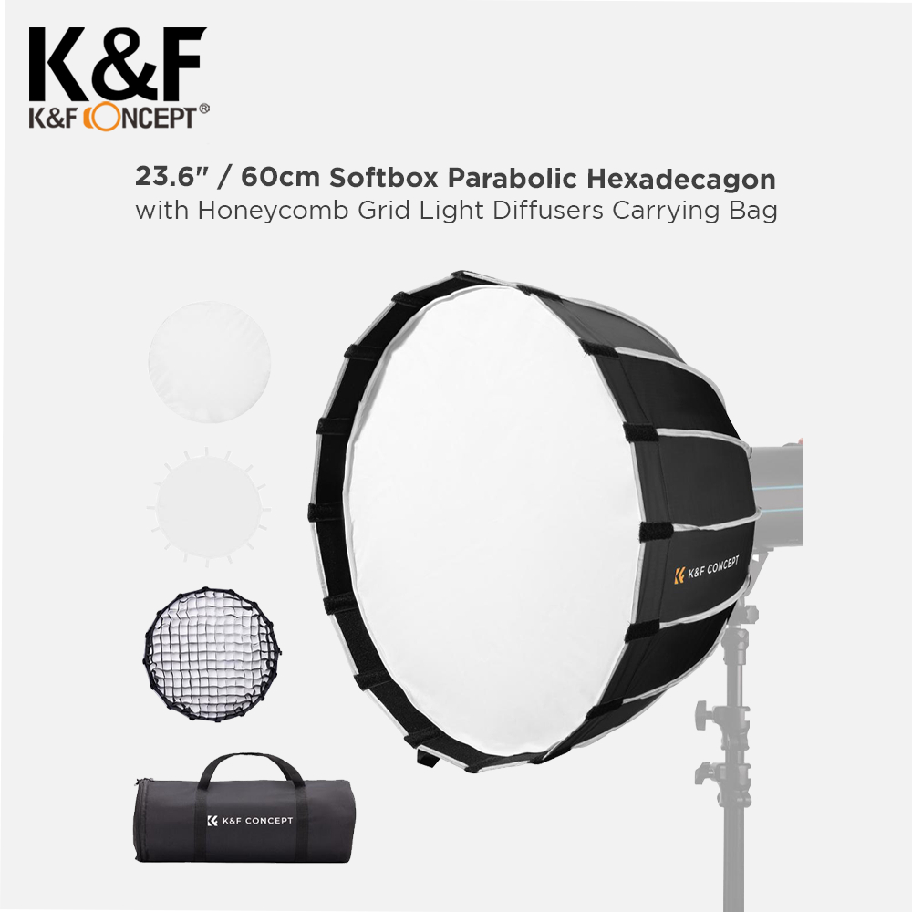 Jual K&F Concept Parabolic Softbox Octa with Bowen Mount + Honeycomb ...
