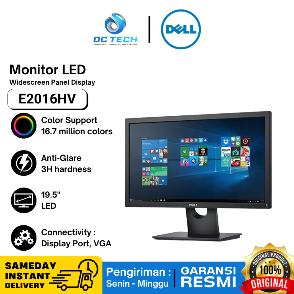Jual Monitor Dell E2016HV LED Monitor 20 inch Monitor PC Komputer Dell ...