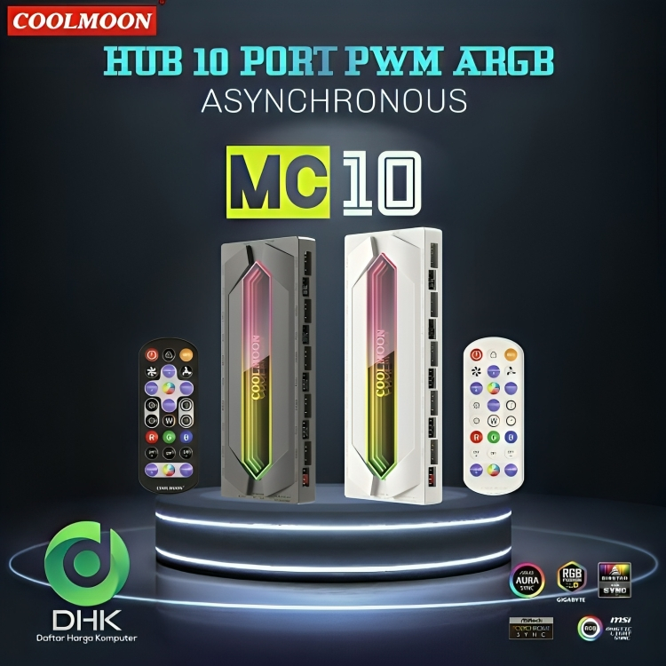 Jual COOLMOON HUB 10PORT ARGB PWM MC10 ASYNCHRONOUS | Shopee Indonesia