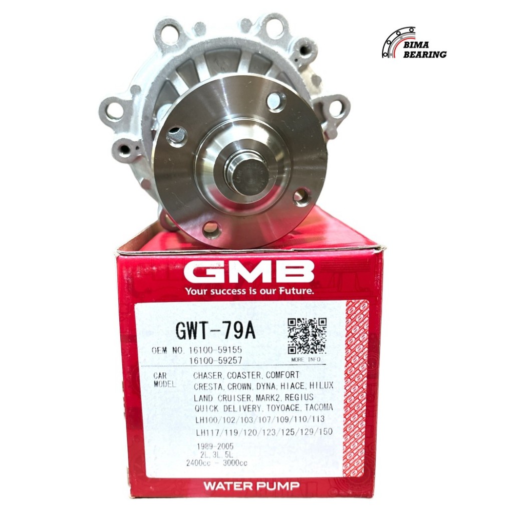 Jual WATER PUMP TOYOTA KIJANG DIESEL 2L GWT-79A GMB JAPAN POMPA AIR ...