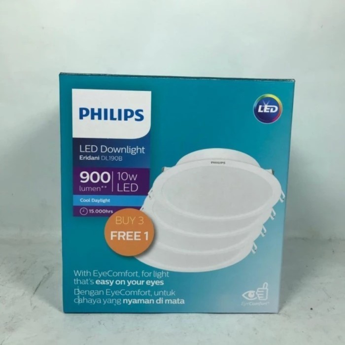 Jual Lampu Downlight Eridani 10W LED Philips Multipack PACK 10 Watt ...
