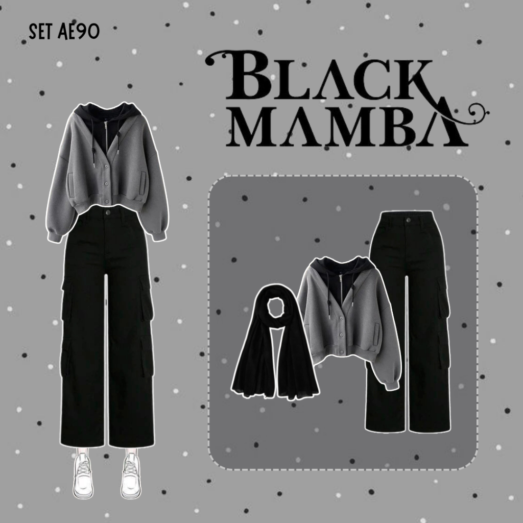 Jual 3 IN 1 One Set Korea Style Cewe Mamba Keren Setelan Kekinian Hodie ...
