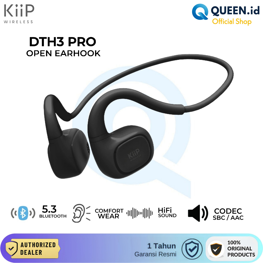 Jual KiiP DTH3 PRO Wireless Bluetooth 5.3 Headset Sport Open Ear OWS ...