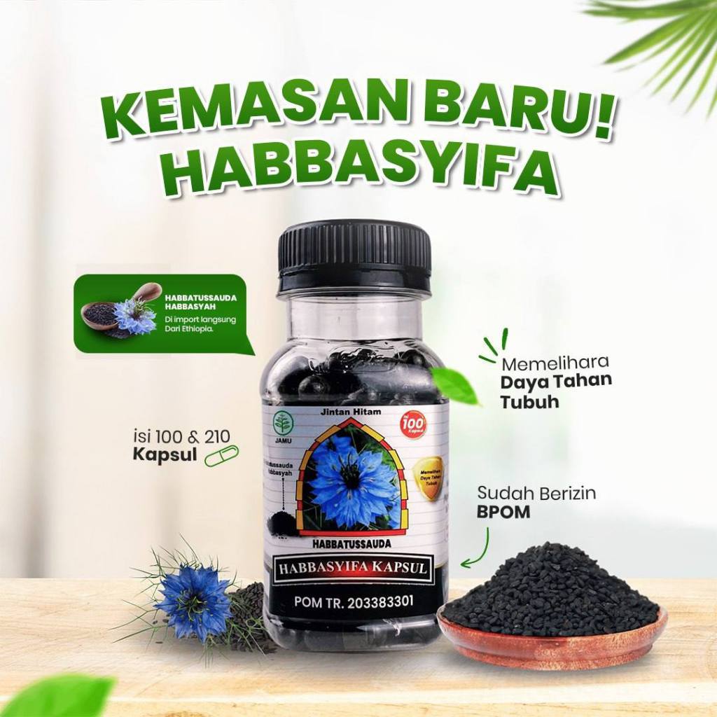 Jual habbasyifa BlackSeed 100 kapsul ( Serbuk Habbatussauda Jinten ...