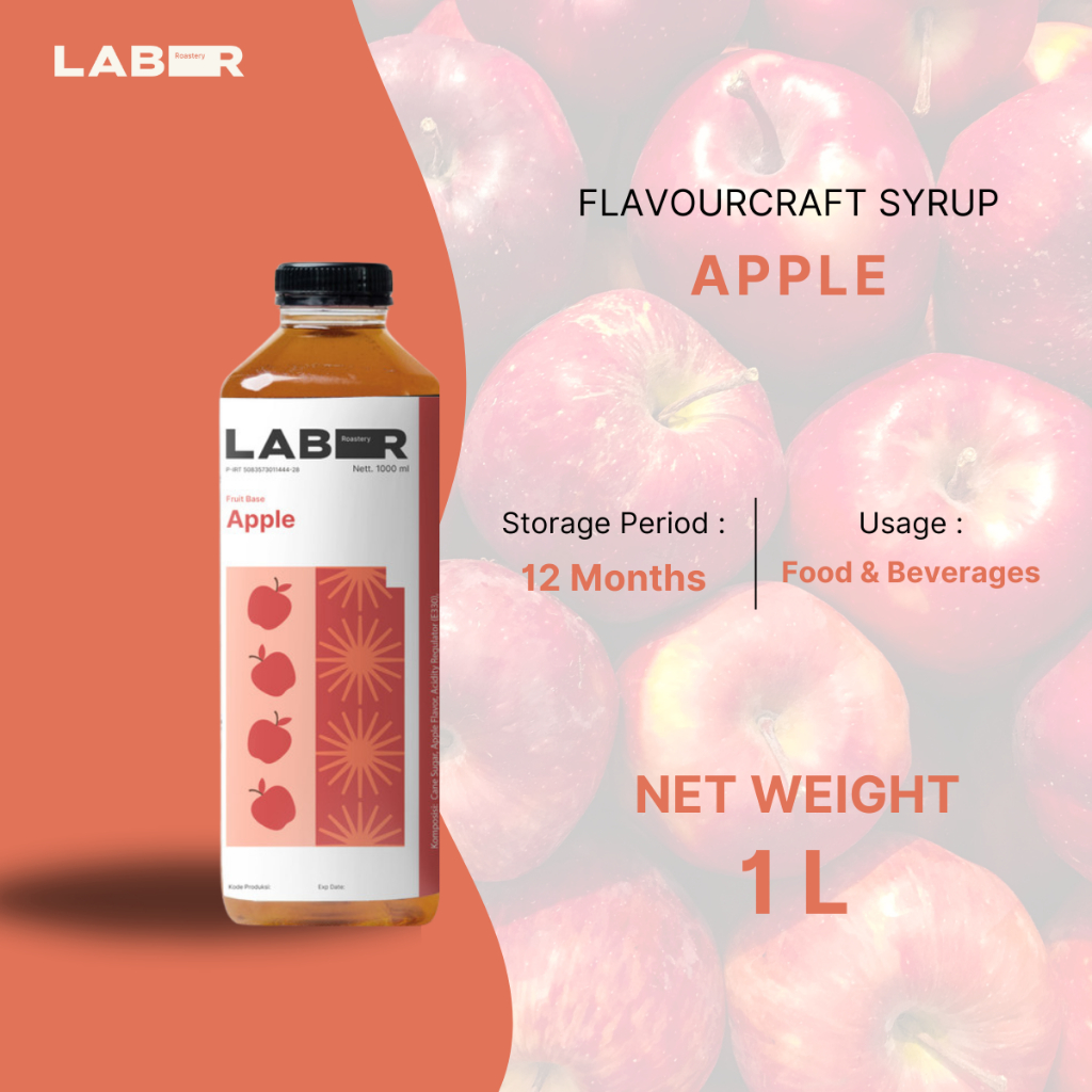 Jual LABR Apple Syrup - Sirup Rasa Apel 1 Liter | Shopee Indonesia