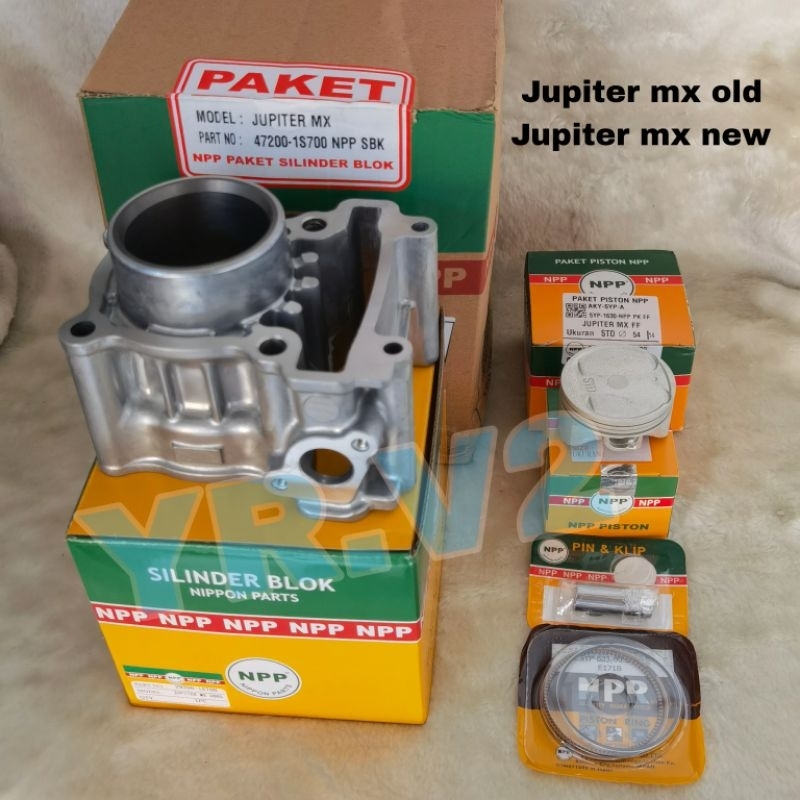 Jual Blok seher boring silinder set plus piston kit Jupiter MX Lama / Jupiter MX New 1S7 ORI NPP ...