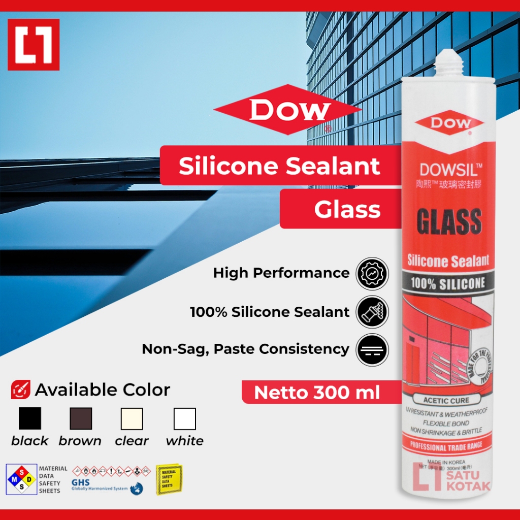Jual DOWSIL Glass Silicone Sealant Lem Kaca Aquarium Silikon Acetoxy ...