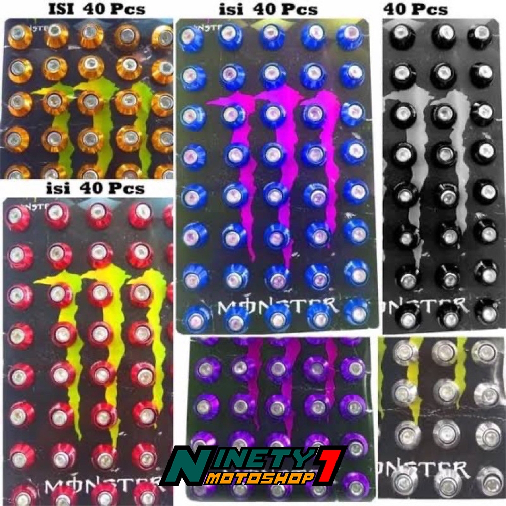 Jual BAUT PLAT NOMOR L ISI 40 PCS 1 PAPAN | Shopee Indonesia