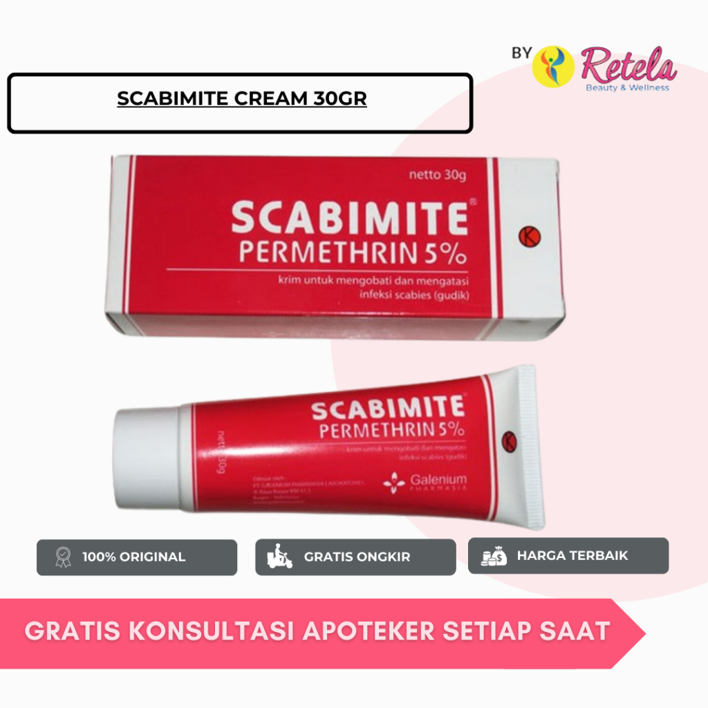 Jual SCABIMITE CREAM TUBE 30GR/ UNTUK SCABIES / GUDIK/ GATAL KARENA ...
