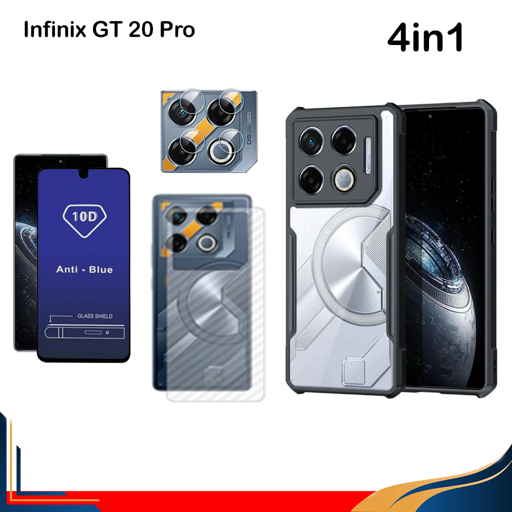 Jual Paket 4in1 Infinix GT20 Pro SoftCase Tempered Glass Full Layar TG Camera & Garskin | Shopee ...