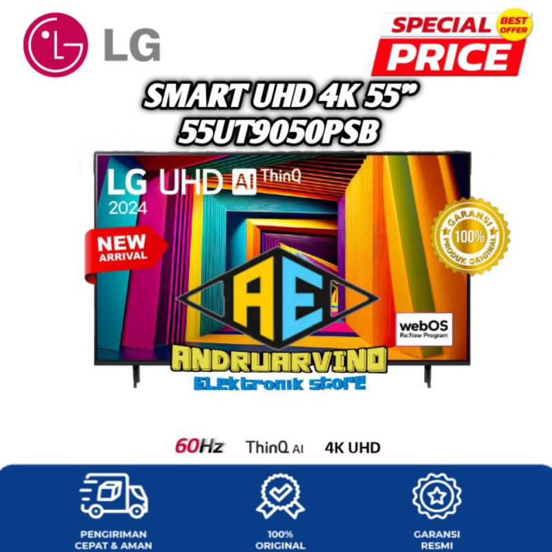 Jual LG SMART TV 4K LG UHD UT90 55 INCH 2024 55UT9050PSB | Shopee Indonesia