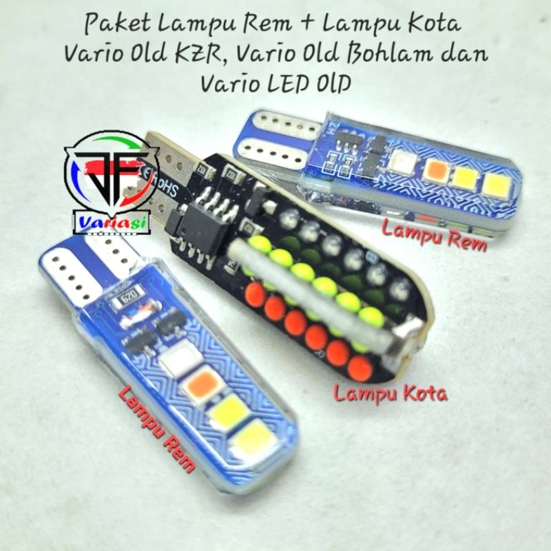 Jual Paket Lampu Rem + Lampu Kota Vario LED Old Vario KZR Bohlam dan ...