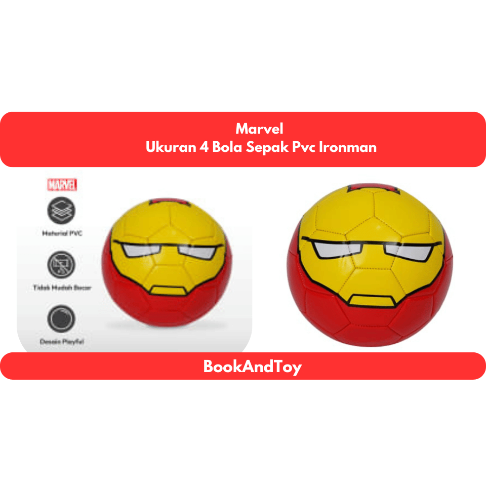 Jual Marvel Ukuran 4 Bola Sepak Pvc Ironman | Shopee Indonesia