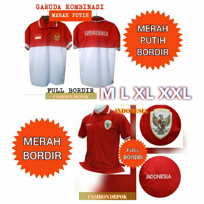 Jual Kaos polo shirt garuda indonesia/kaos garuda merah putih kaos ...