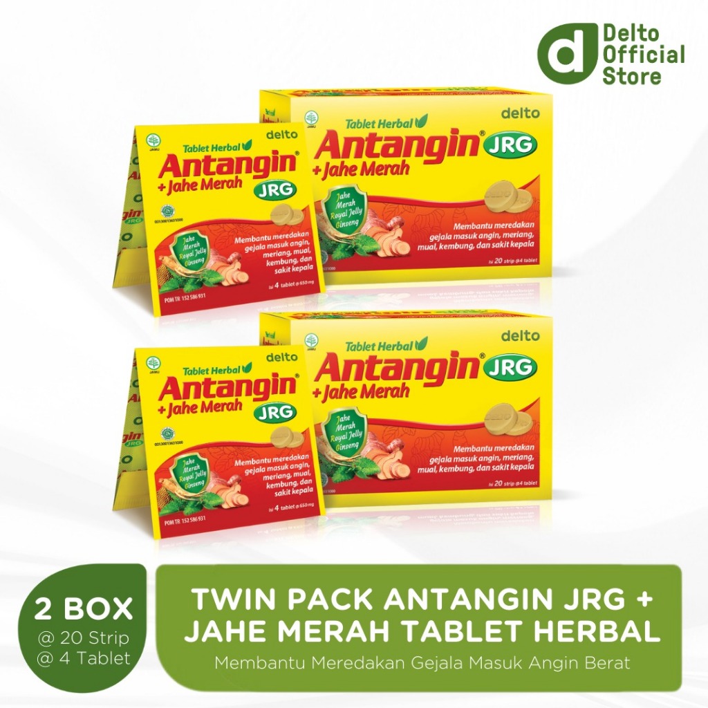 Jual Twin Pack Antangin JRG + Jahe Merah Tablet Herbal Box 20 Strip ...