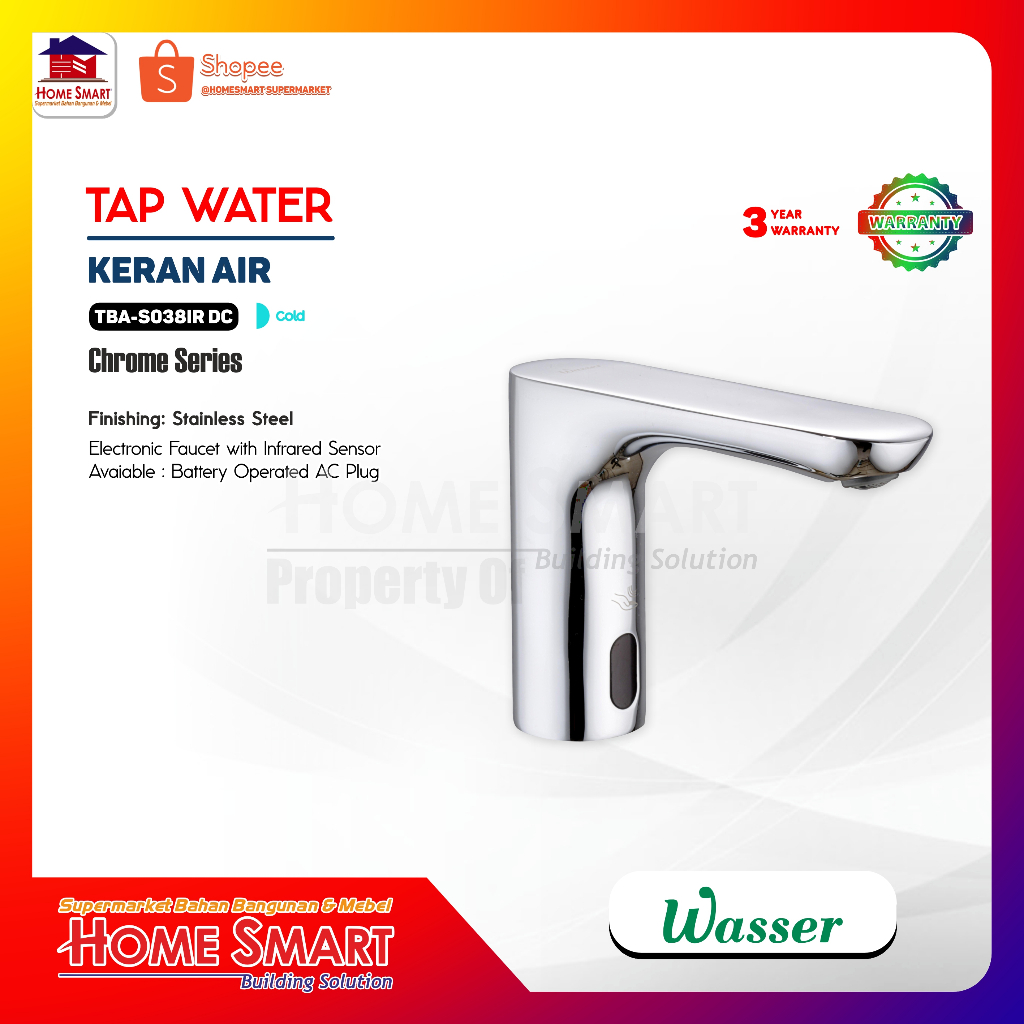 Jual Wasser Kran Sensor / Kran Wastafel Otomatis TBA S038 IR DC ...