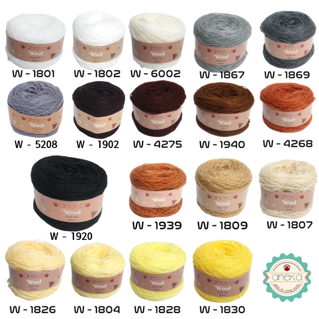 Jual KATALOG - Benang Rajut Wool / Wol / Siet Yarn 30 dan 50 gram ...