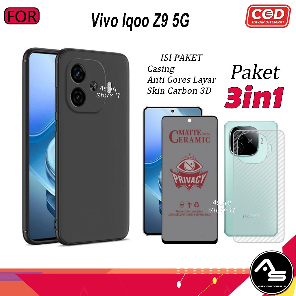 Jual 3in1 Case Vivo Iqoo Z9 5G Z9X 5G Z7 5G Z7X 5G Softcase Slim ...