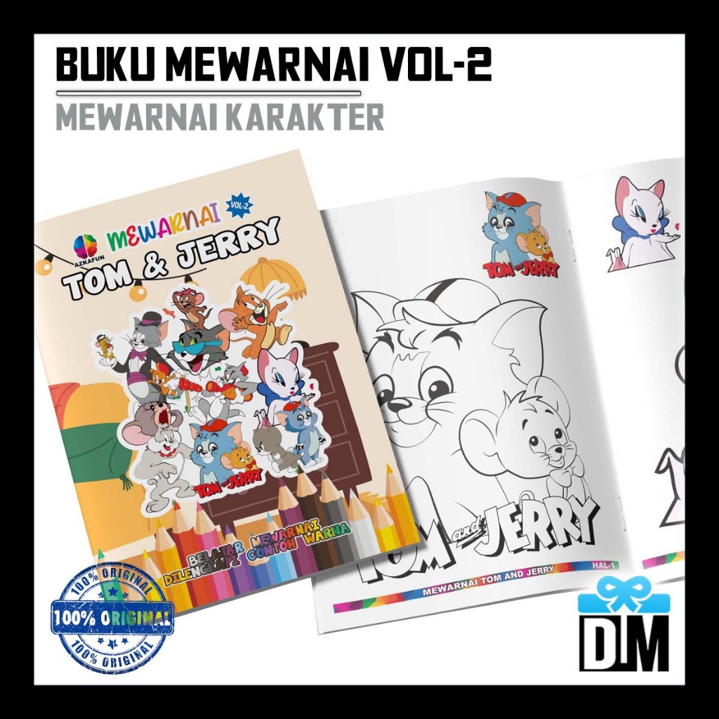 Jual Buku Belajar Warna Mewarnai Karakter Kartun Game Permainan Cartoon ...