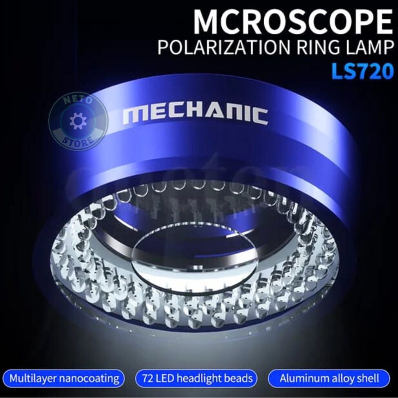 Jual LAMPU MICROSCOPE MECHANIC LS720 POLARIZED LED RING LIGHT LAMP ...